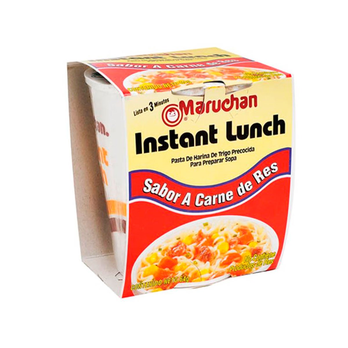 MARUCHAN PASTA INSTANTÁNEA SABOR CARNE RES 64 GR - Distribuidora Santiago