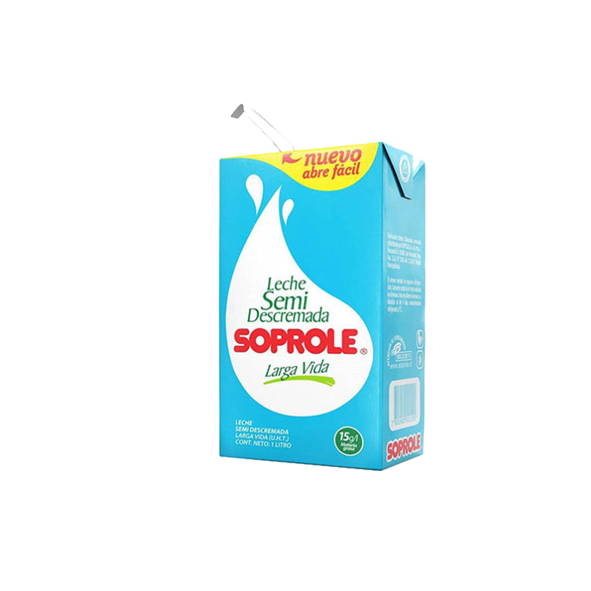 SOPROLE LECHE SEMIDESCREMADA NATURAL 1 L - Distribuidora Santiago