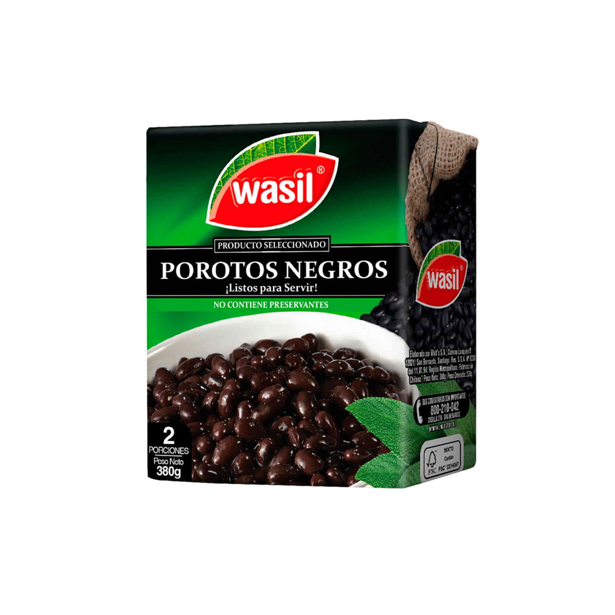 WASIL POROTOS NEGROS 380 G. COD.1057 - Distribuidora Santiago