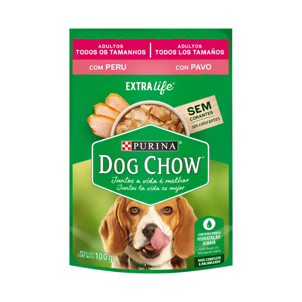 SACHET DOG CHOW ADULTOS TODOS LOS TAMAÑOS SABOR PAVO 100 G ...