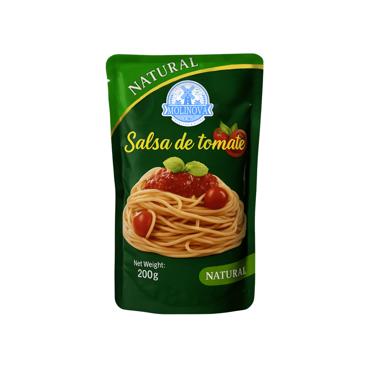 SALSA DE TOMATE MOLINOVA NATURAL 200 G - Distribuidora Santiago